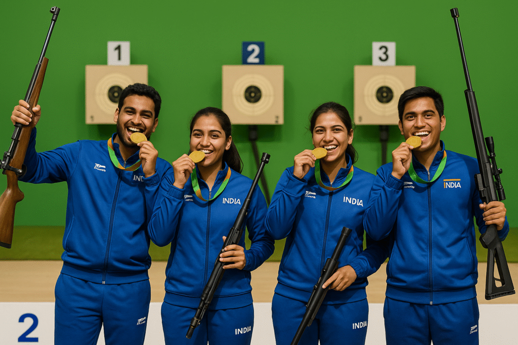 India Creates History at 16th Asian Shooting Championship with Record ...
